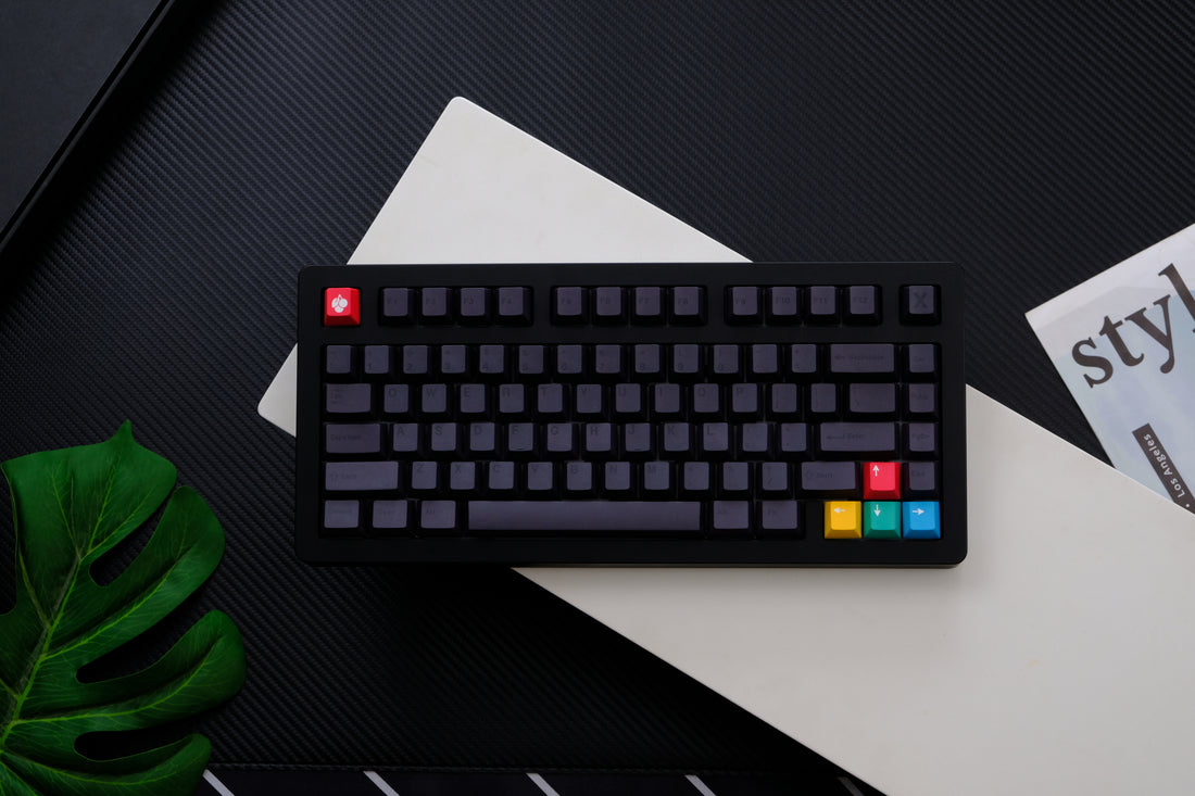 Custom keycaps GMK Minimalist Black Keycaps Cherry Profile PBT DYE-SUB ...