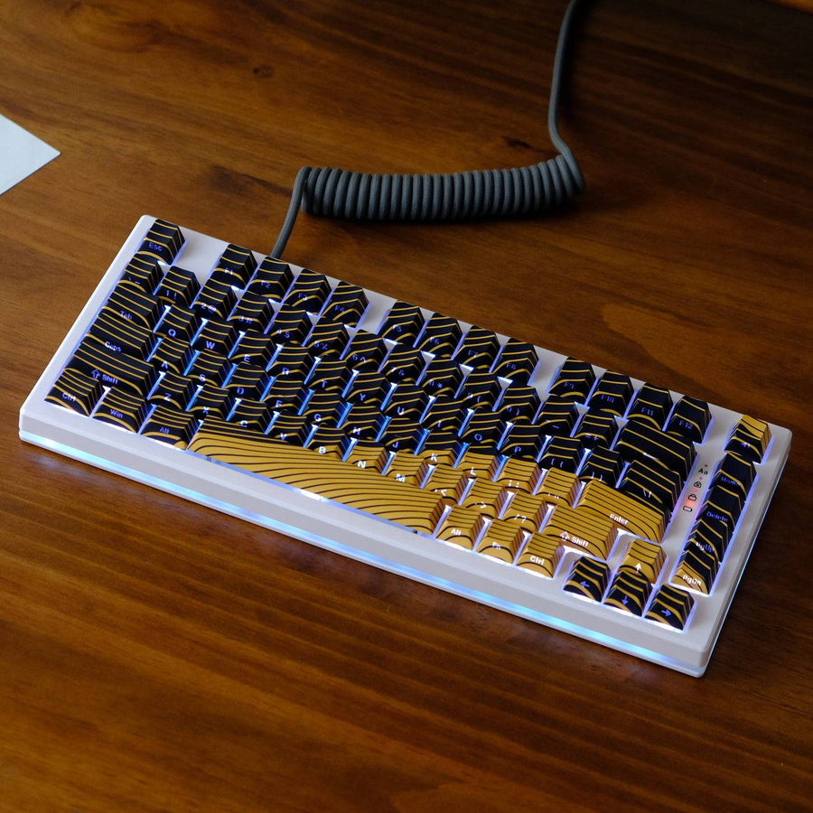 Magnetic Wave keycaps Dye-Sub PBT Keycaps for Wooting 60He