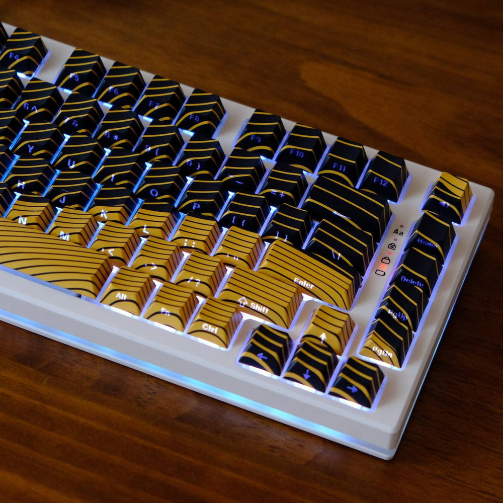 Magnetic Wave keycaps Dye-Sub PBT Keycaps for Wooting 60He