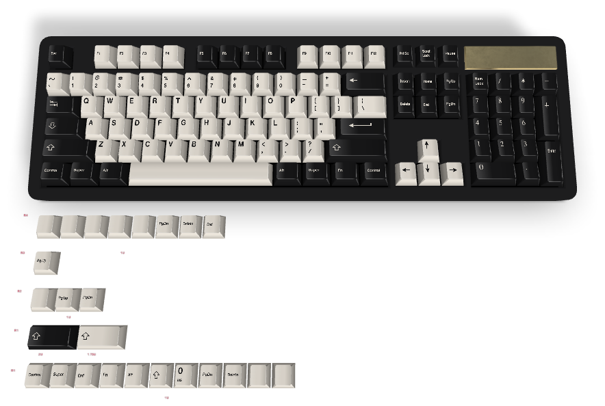 Custom #970 PBT Keycap 129 Keys keycaps Cherry Profile DYE-SUB ...