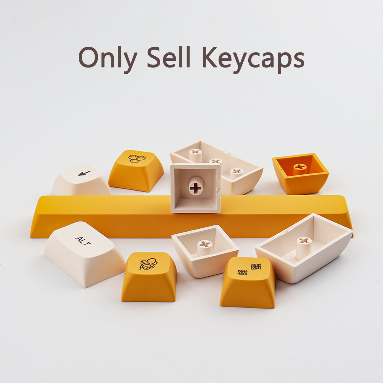 Honey Milk Keycaps Set｜PBT Keycaps 140 Keys Dye-Sublimation Keycap XDA ...