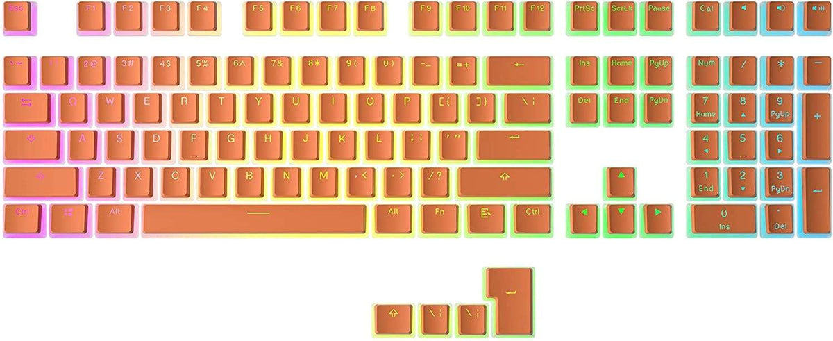 108 Double Shot PBT Orange Pudding Keycaps hyperx pudding keycaps|Oem ...