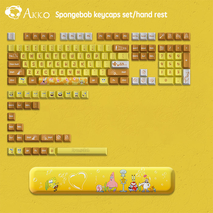 Akko SpongeBob Keycaps JDA Profile Keycap for Mechanical Keyboard ...