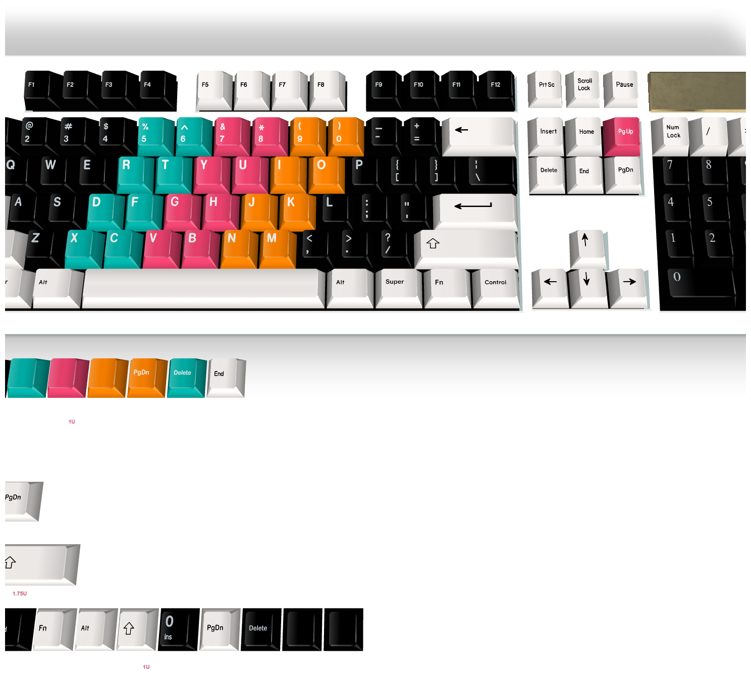 Custom #2675 PBT Keycap 129 Keys keycaps Cherry Profile DYE-SUB ...