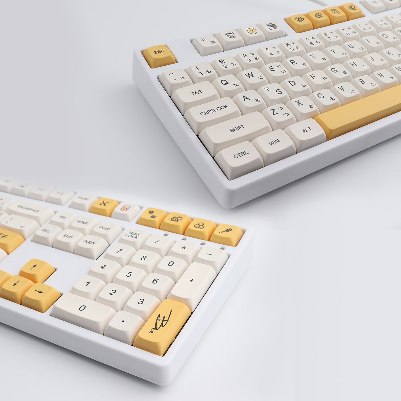Honey Milk Keycaps Set｜PBT Keycaps 140 Keys Dye-Sublimation Keycap XDA ...